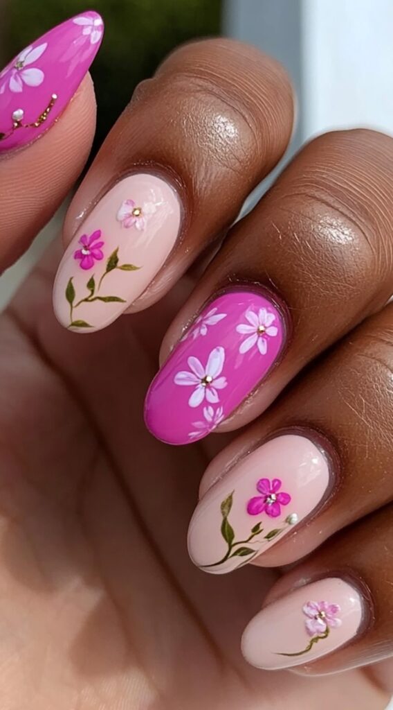 28 Stunning Pink Floral Nails Ideas to Try: Delicate Designs for Every ...