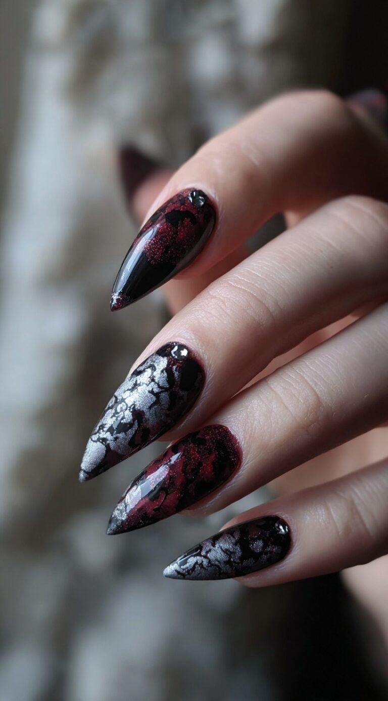 29 Sinister Vampire Nails: Bewitching Ideas for a Haunting Halloween ...