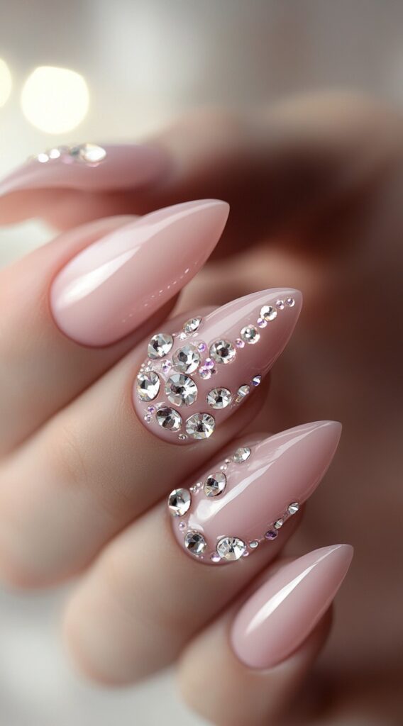 Elegant Almond Wedding Nails: 21 Breathtaking Ideas for Brides | Huesthetic