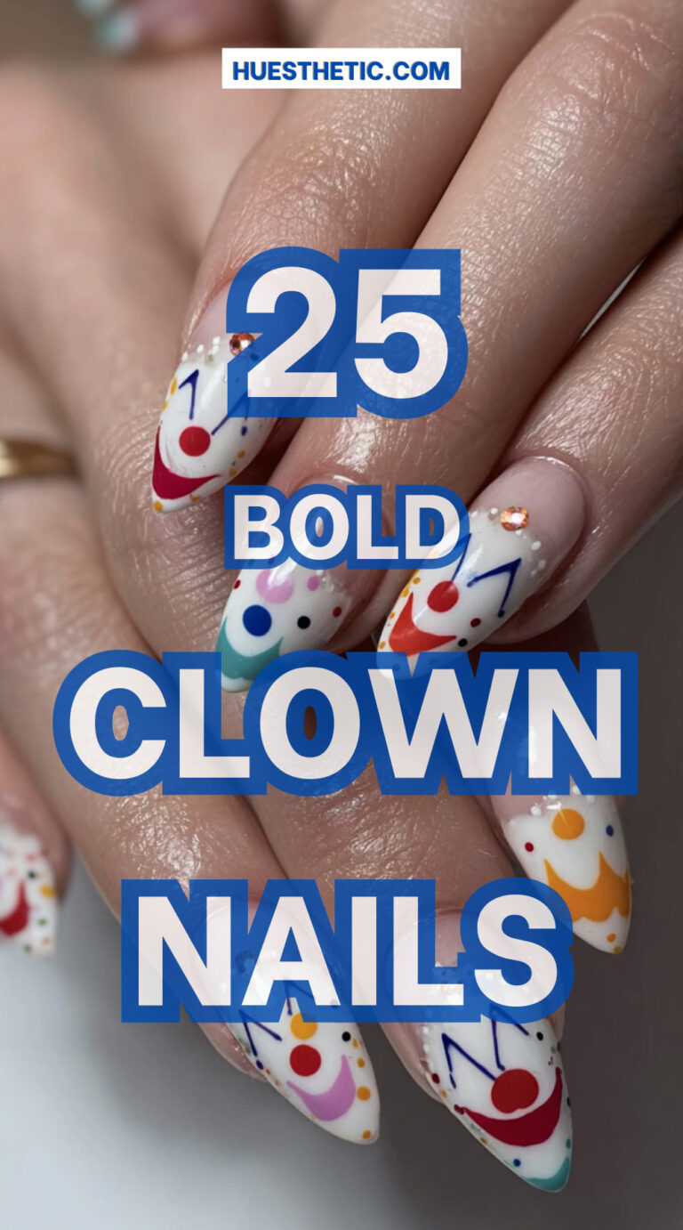 25 Bold Clown Nails: Ideas That Mix Circus Chaos with Creepy Glam for ...