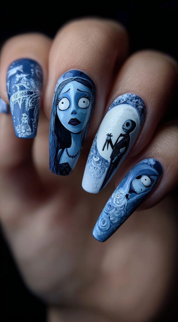 31 Spellbinding Corpse Bride Nails: Unique Ideas for a Haunting ...