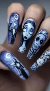 31 Spellbinding Corpse Bride Nails: Unique Ideas for a Haunting ...