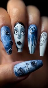 31 Spellbinding Corpse Bride Nails: Unique Ideas for a Haunting ...