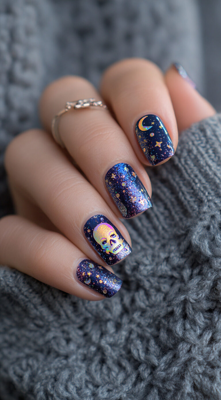 37 Spooky Skull Nails: Ideas That Scream Halloween Without Going ...