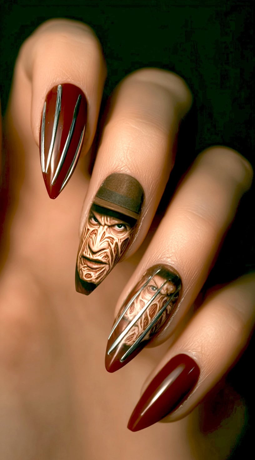 20 Killer Freddy Krueger Nails: Terrifyingly Cool Ideas for Halloween ...