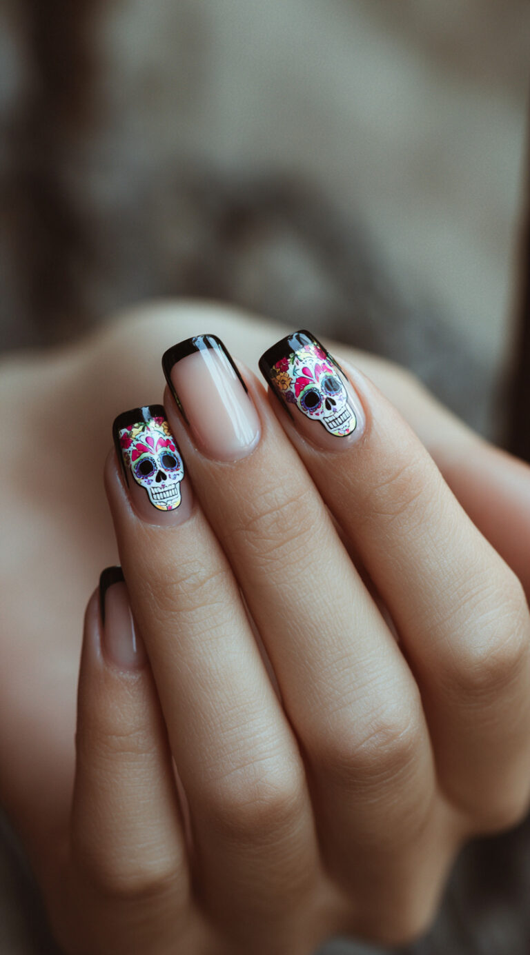 27 Striking Day of the Dead Nails: Bold and Colorful Ideas for ...