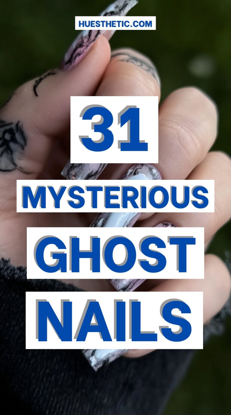 31 Mysterious Ghost Nails: Ideas to Blend Style with a Touch of Scare ...