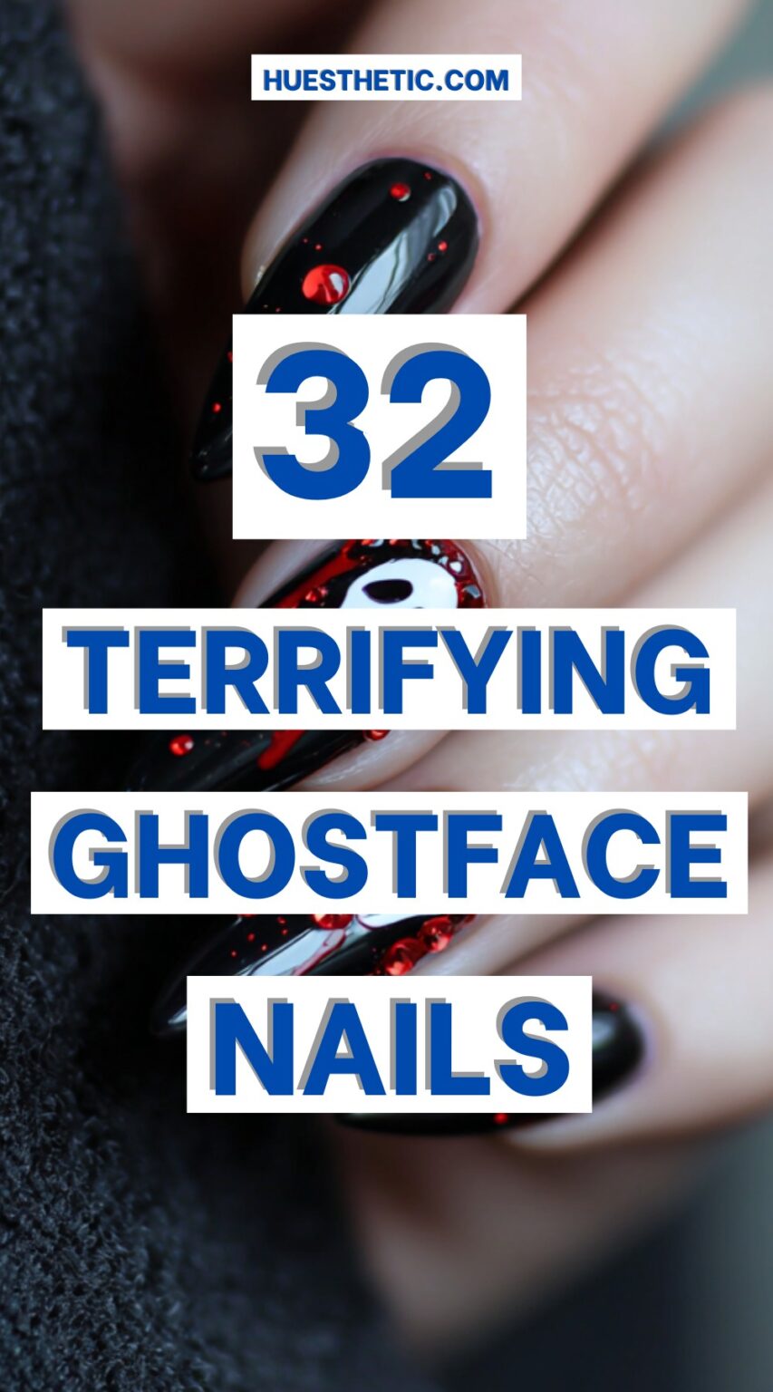 32 Terrifying Ghostface Nails: Unique Ideas for Spooky Halloween Styles ...