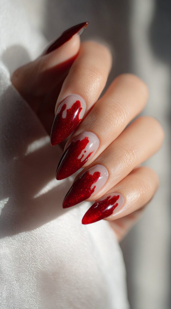 28 Jaw-Dropping Blood Drip Nails: Halloween Nail Ideas That Slay in ...