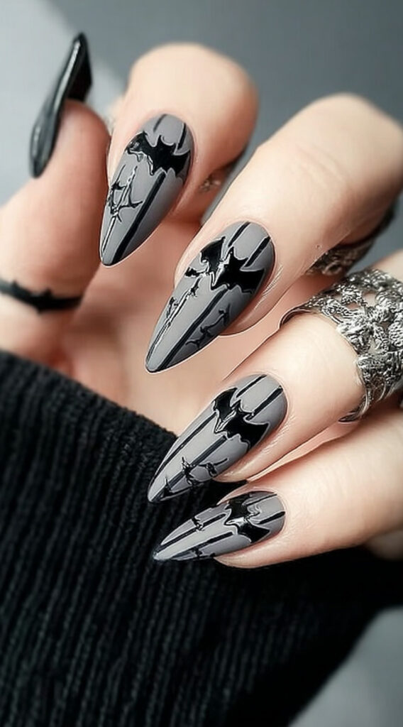 34 Wicked Bat Nails: Sinister-Cute Ideas Perfect for a Halloween Slay ...