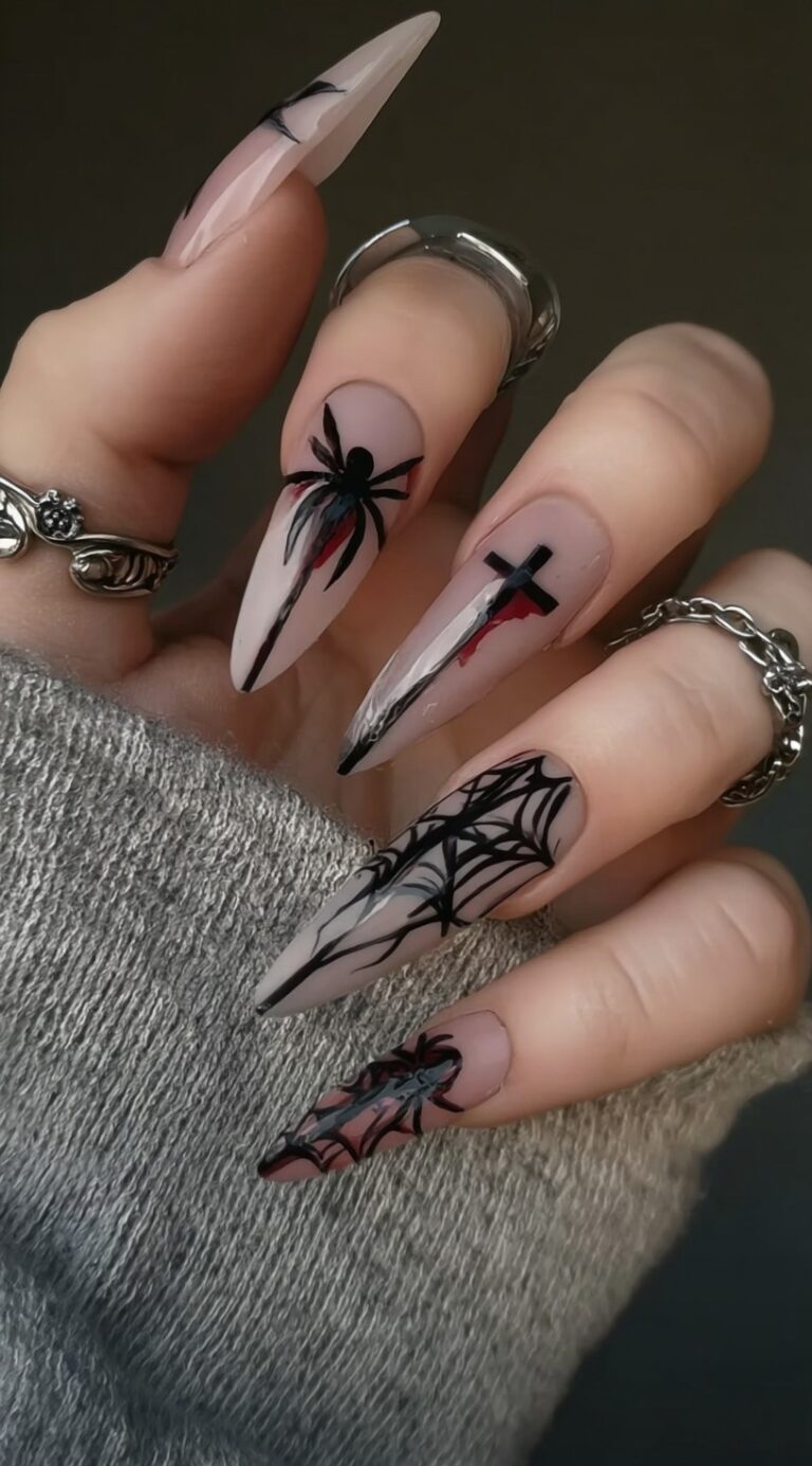 41 Creepy-Cute Spider Nails: Daring Ideas for a Haunting Halloween ...