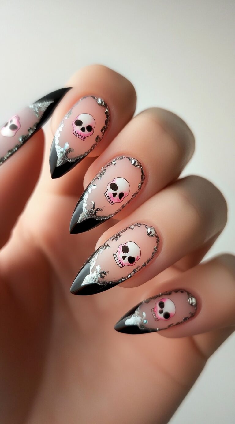 26 Fierce Pink Goth Nails Ideas: Bold Designs for Your Dark Aesthetic ...