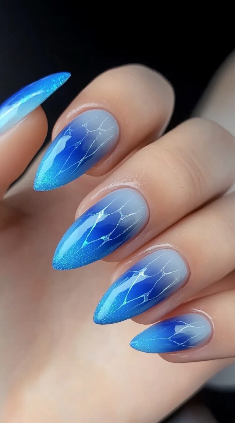 19 Stunning Blue Aura Nails Designs: Mesmerizing Ideas for a Luminous ...