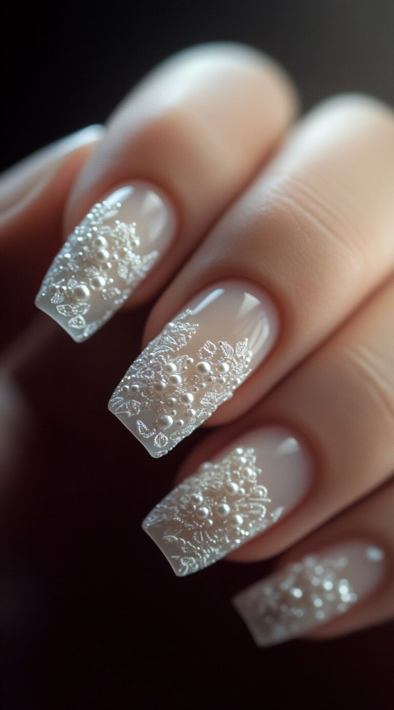 23 Elegant Pearl Wedding Nails: Timeless Ideas for a Sophisticated ...