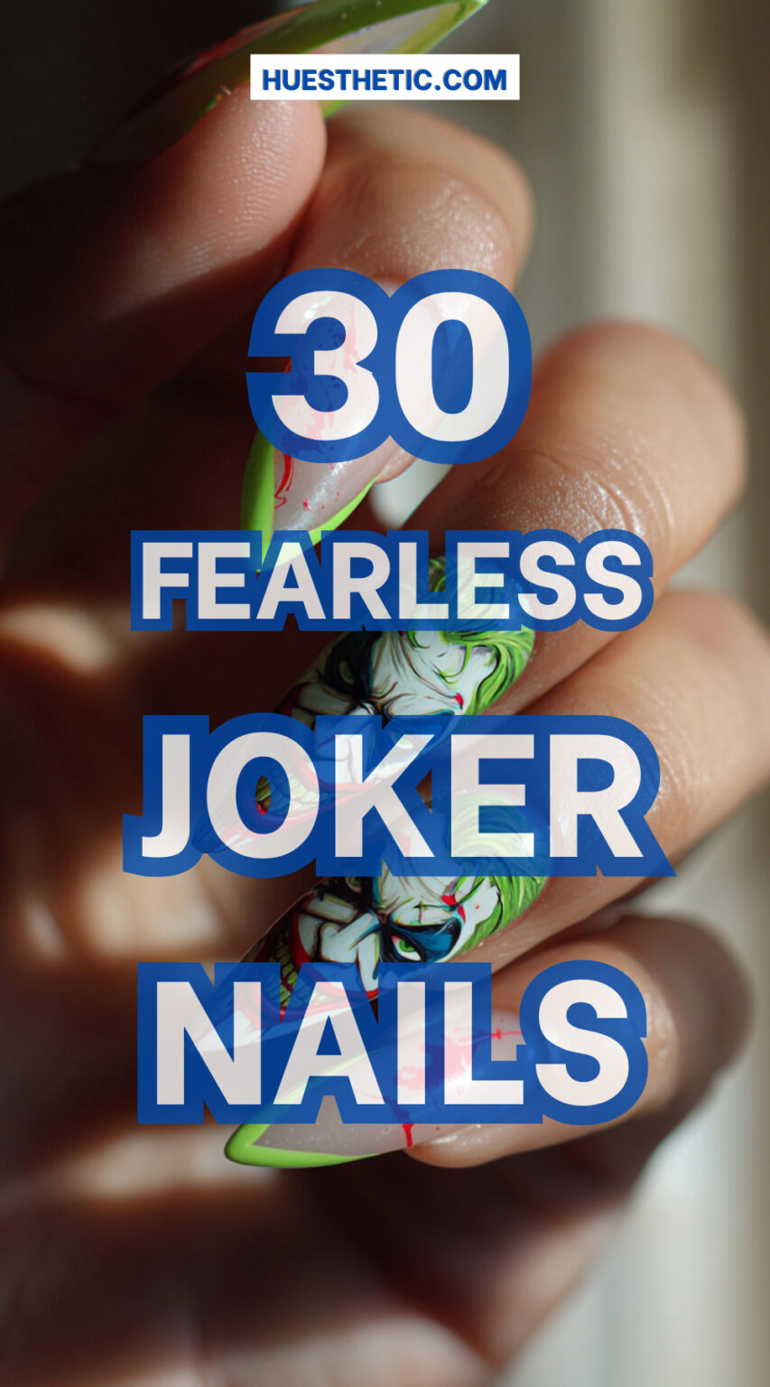 30 Fearless Joker Nails: Ideas That Scream Halloween Mischief | Huesthetic
