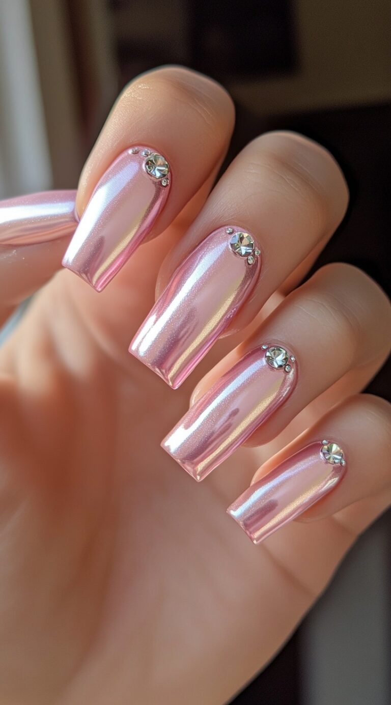 29 Gorgeous Light Pink Chrome Nails Ideas: Creative Looks You'll Want ...