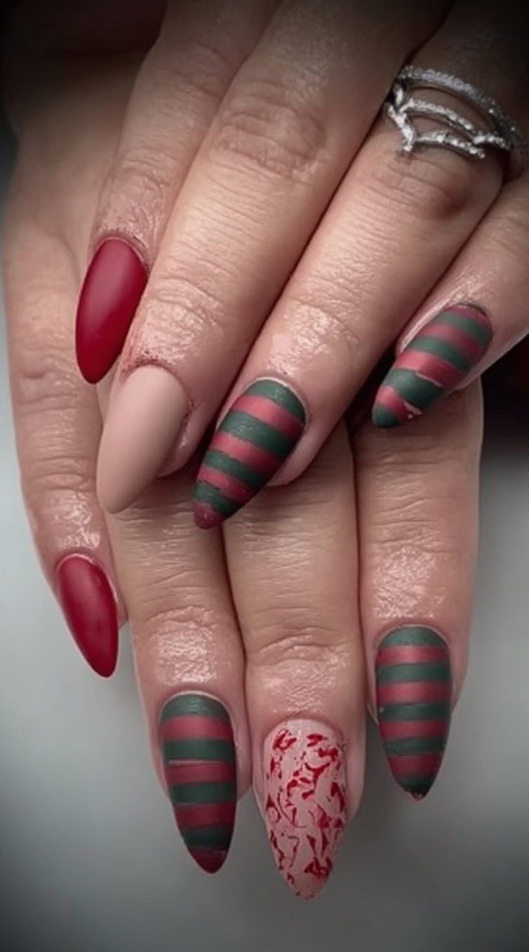 20 Killer Freddy Krueger Nails: Terrifyingly Cool Ideas for Halloween ...