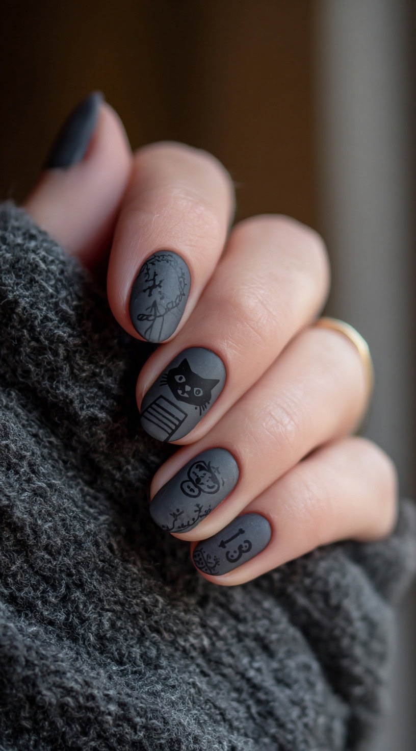 25 Sinister Friday the 13th Nails: Nail Art Ideas for a Subtly Spooky ...
