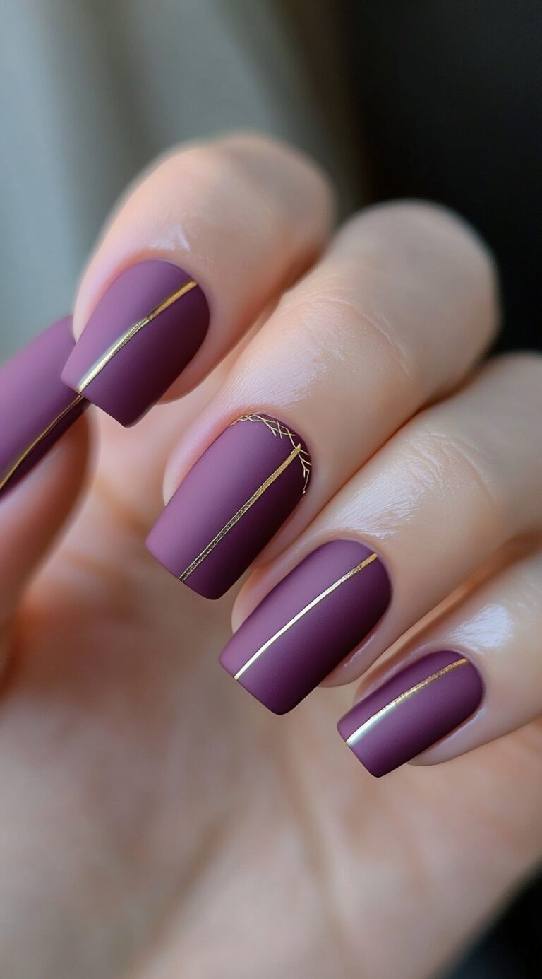 24 Stunning Purple and Gold Nails Designs: Luxe Ideas You’ll Want to ...