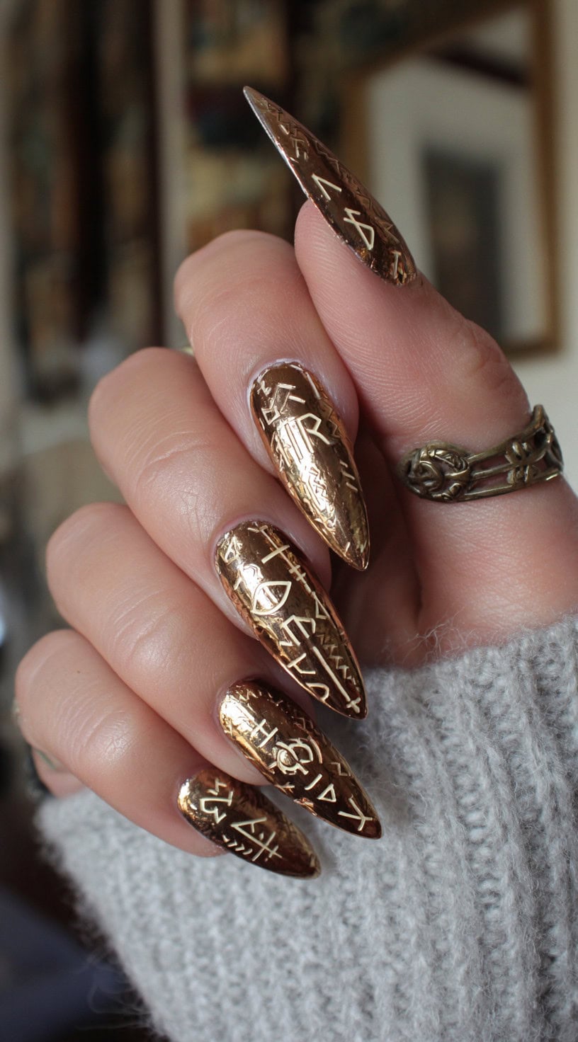 26 Epic Viking Nails: Bold Halloween Ideas to Channel Your Inner ...