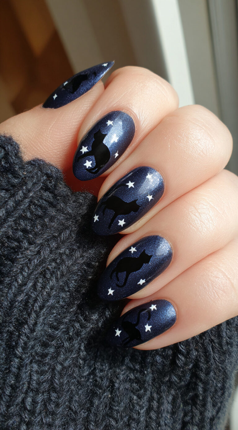 25 Wicked Black Cat Nails: Spellbinding Ideas to Try This Halloween ...