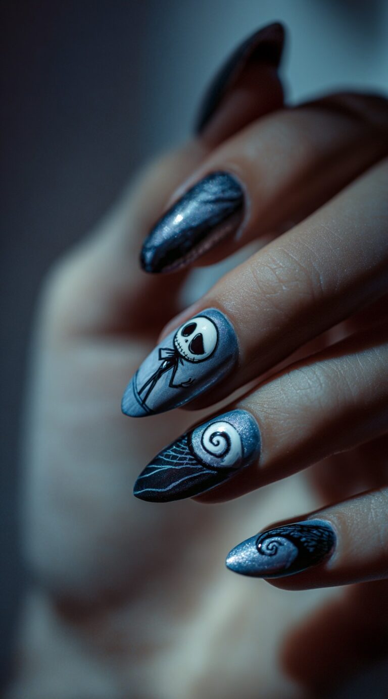 29 Sinister Jack Skellington Nails Ideas: Creepy-Cool Styles for a ...