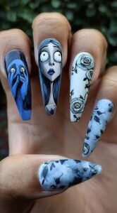 31 Spellbinding Corpse Bride Nails: Unique Ideas for a Haunting ...