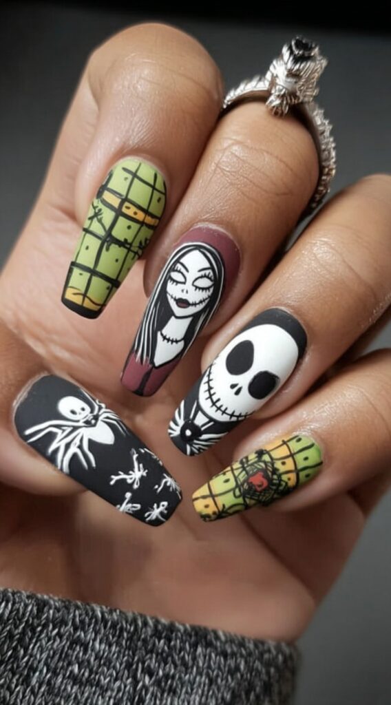 36 Bewitching Nightmare Before Christmas Nails: Magical Ideas to ...