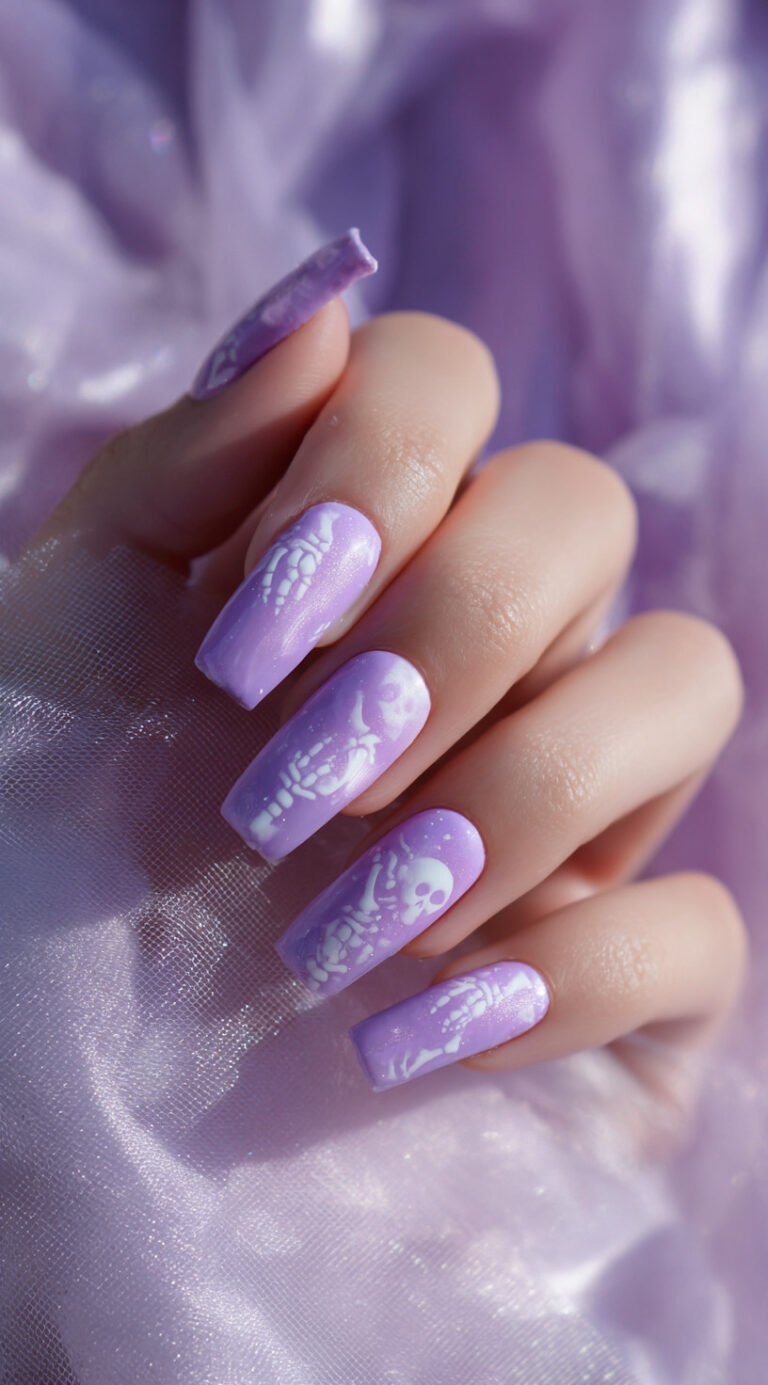 27 Creepy-Chic Skeleton Nails: Ideas to Haunt Your Halloween Look ...