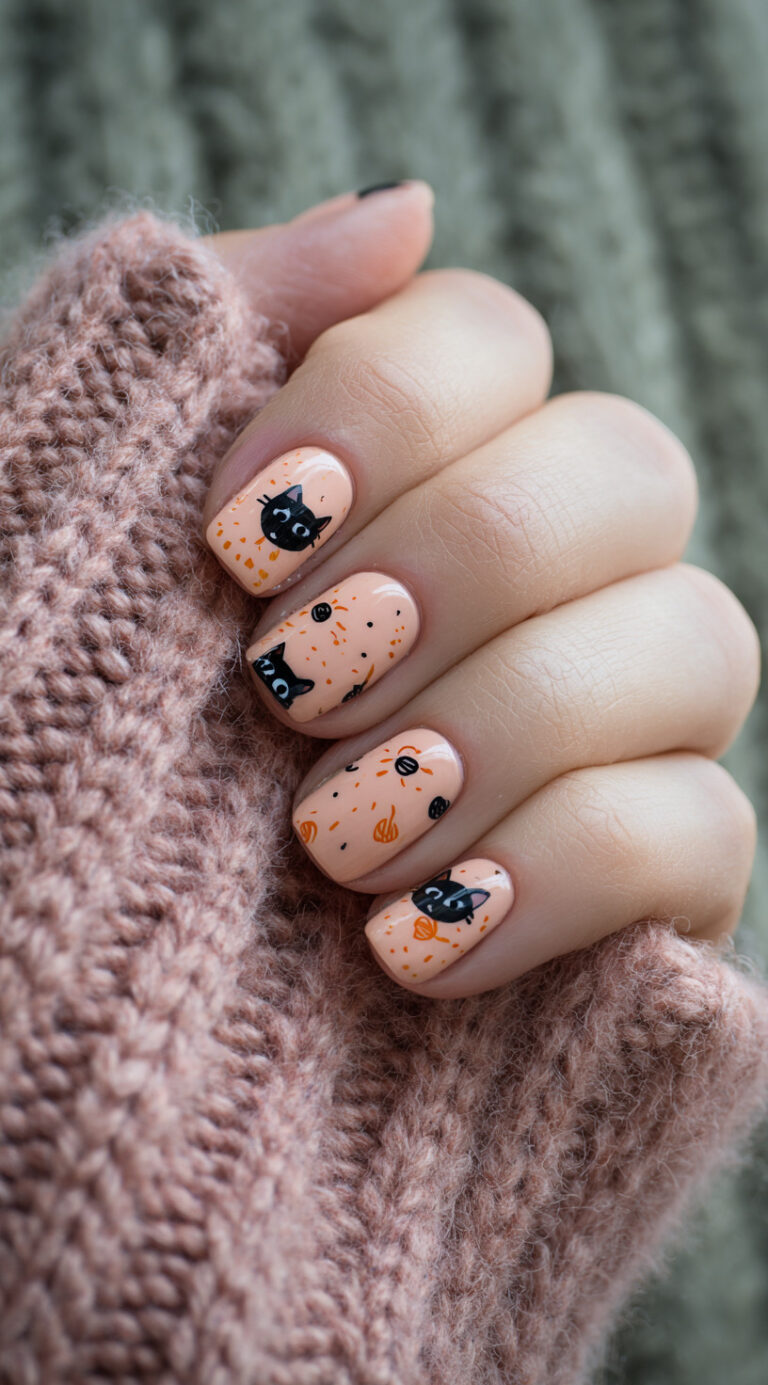 25 Wicked Black Cat Nails: Spellbinding Ideas to Try This Halloween ...