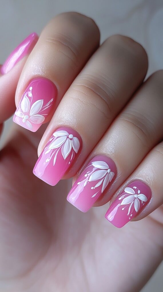 28 Stunning Pink Floral Nails Ideas to Try: Delicate Designs for Every ...