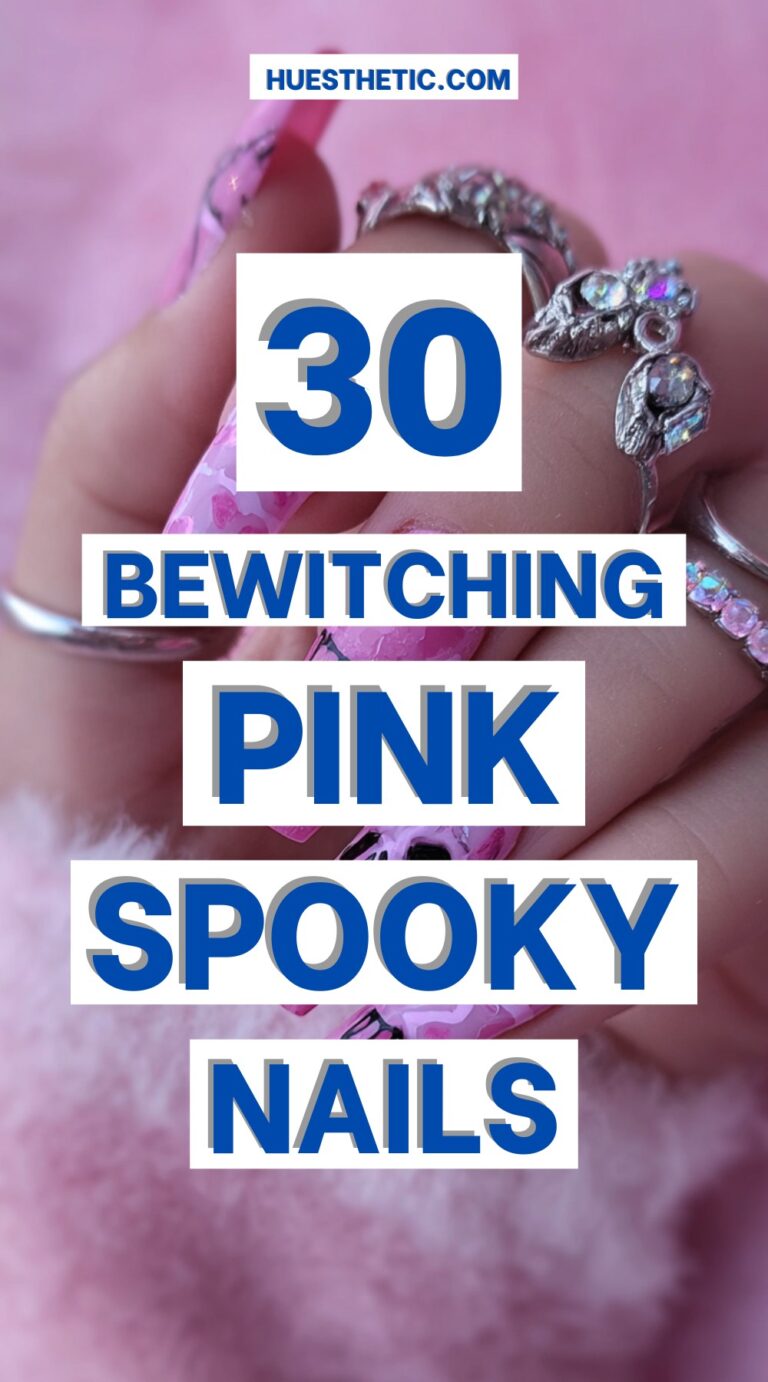 30 Bewitching Pink Spooky Nails: Creative Ideas for Hauntingly Chic ...