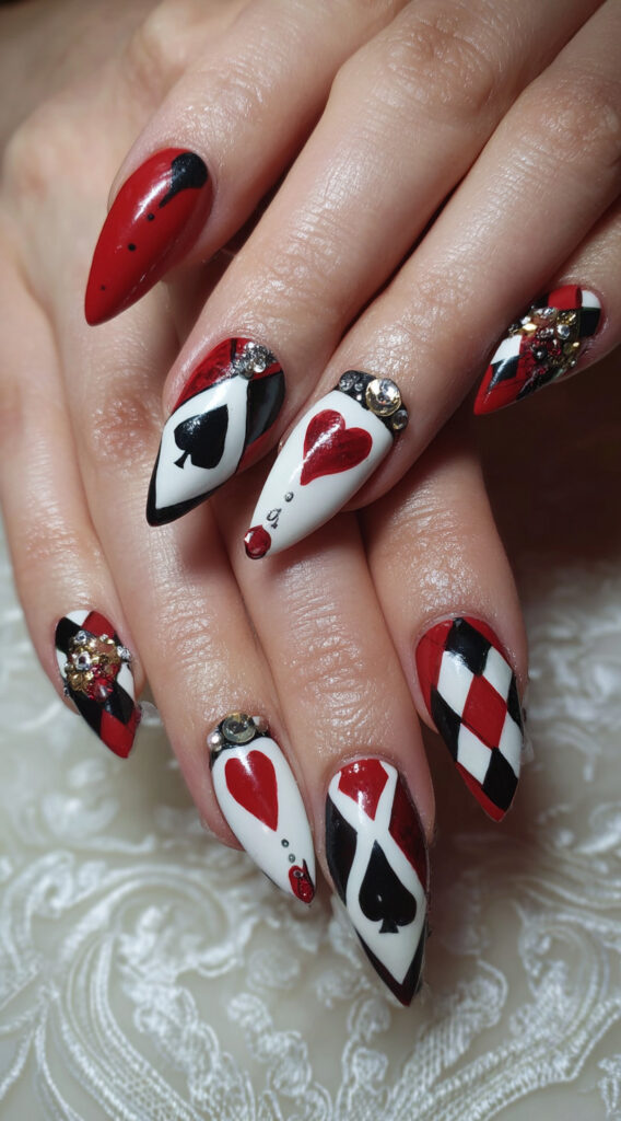 31 Edgy Harley Quinn Nails: Ideas That Channel Your Inner Halloween ...