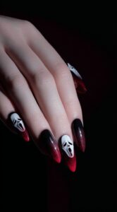 32 Terrifying Ghostface Nails: Unique Ideas for Spooky Halloween Styles ...