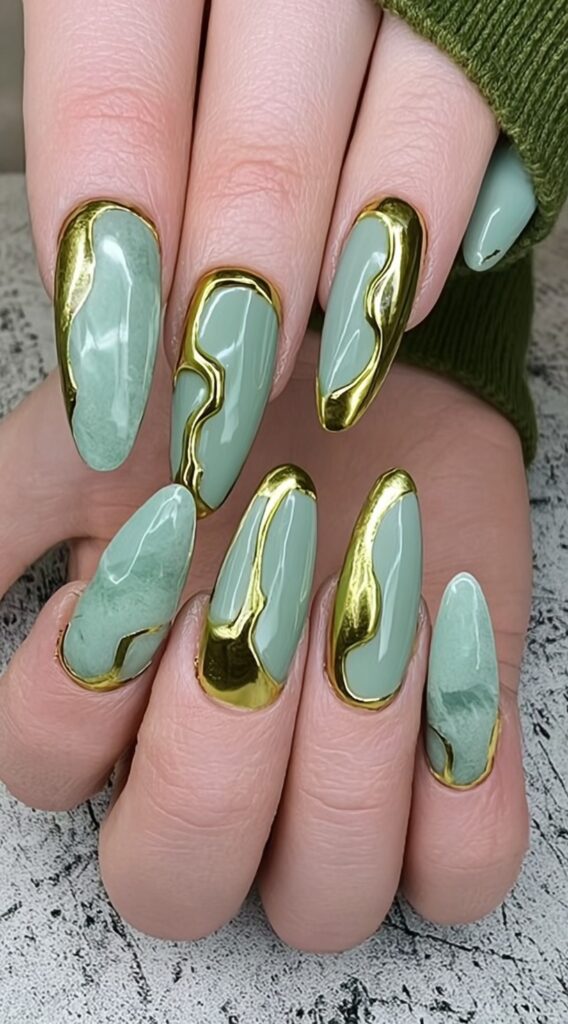 25 Chic Jade and Gold Nails Ideas: Luxe Looks for an Effortlessly Glam ...