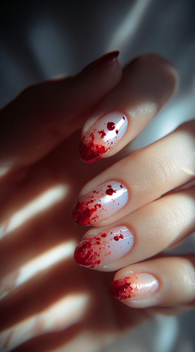 28 Jaw-Dropping Blood Drip Nails: Halloween Nail Ideas That Slay in ...