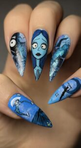 31 Spellbinding Corpse Bride Nails: Unique Ideas for a Haunting ...