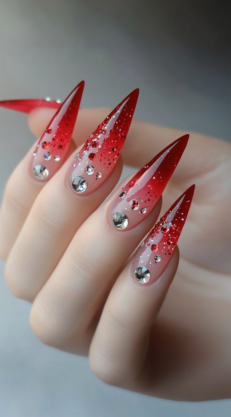 23 Stunning Acrylic Red Ombre Nails: Bold and Elegant Ideas to Try This ...