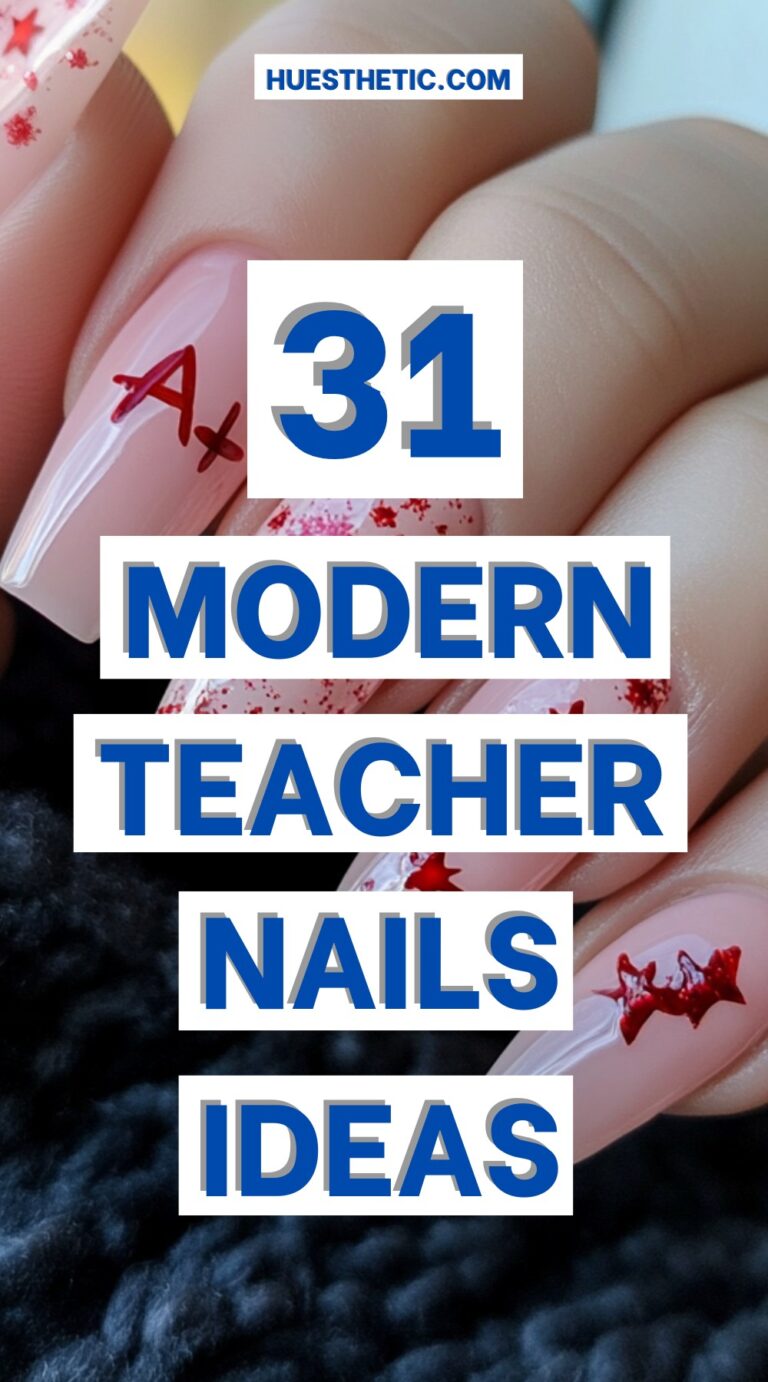 31 Modern Teacher Nails Ideas: Trendy Designs That Work for the ...