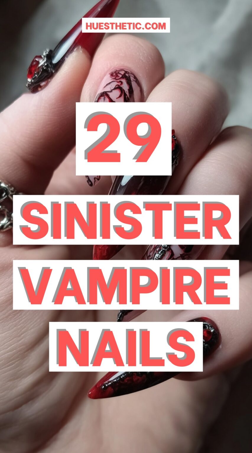 29 Sinister Vampire Nails: Bewitching Ideas for a Haunting Halloween ...