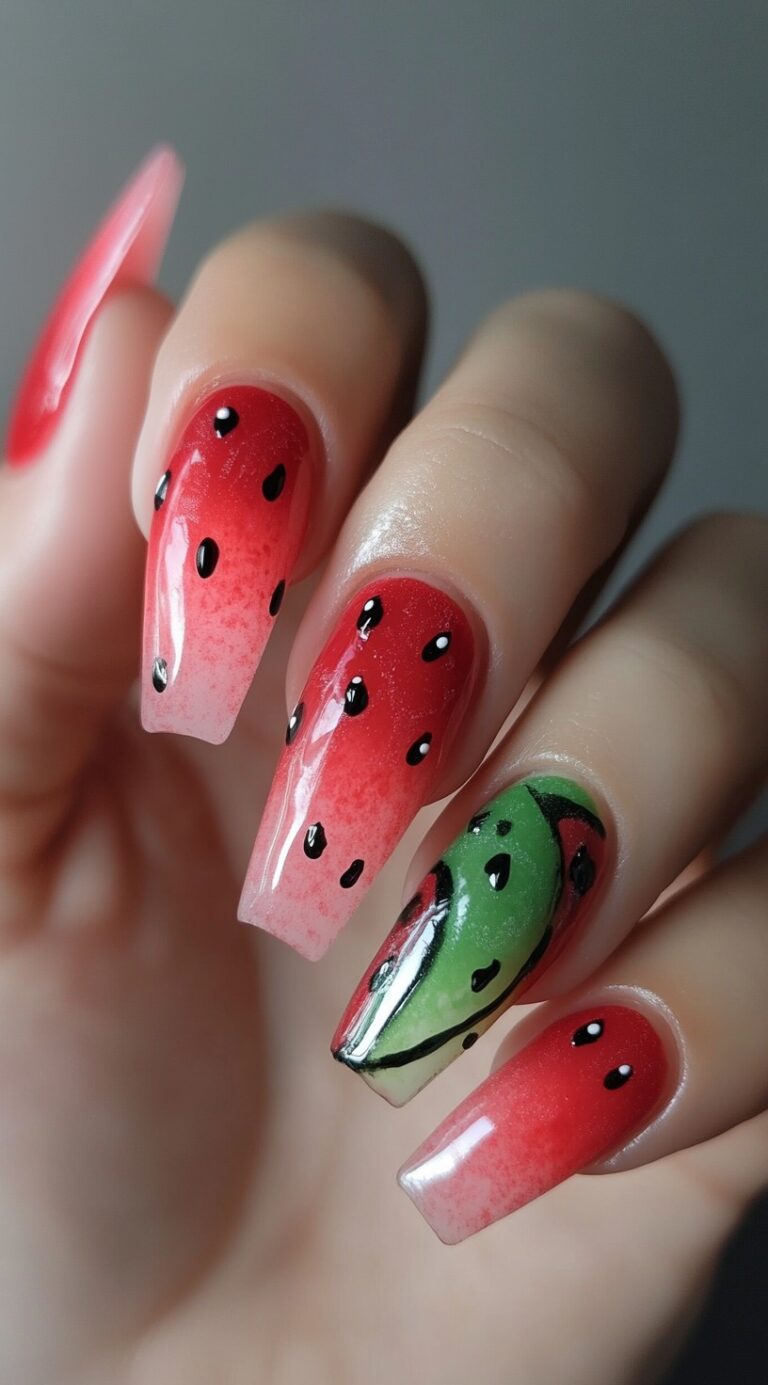 29 Juicy Watermelon Nail Art Ideas: Fresh Summer Looks You’ll Want to ...